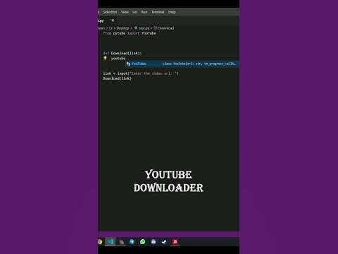 create youtube-downloader with python #shorts - YouTube