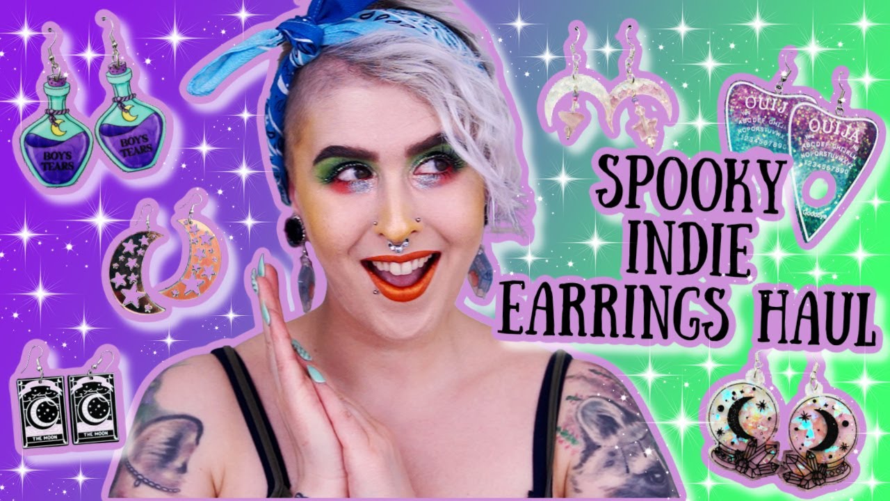 Spooky Indie Earrings Haul & Collection 💎 - YouTube