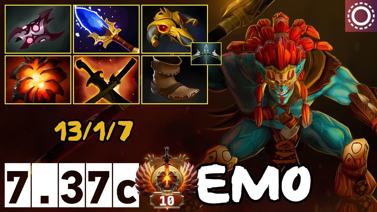 emo - Huskar [Bloodbath] - 13/1/7 - 7.37c - Immortal Dota - YouTube