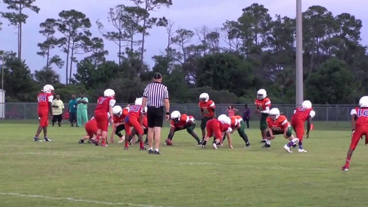 Pressure on the Quarterback from the Sebastian Middle School football ...
