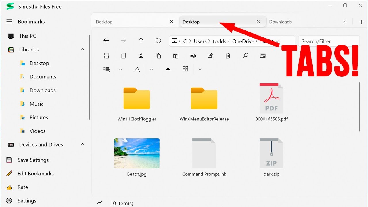 Use Windows 11 File Explorer Style Tabs in Windows 10 with the Shrestha ...