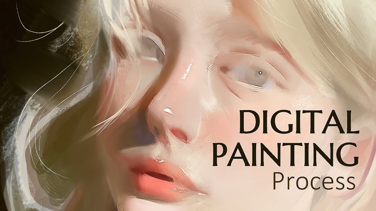 Digital painting process in Clip Studio Paint - YouTube