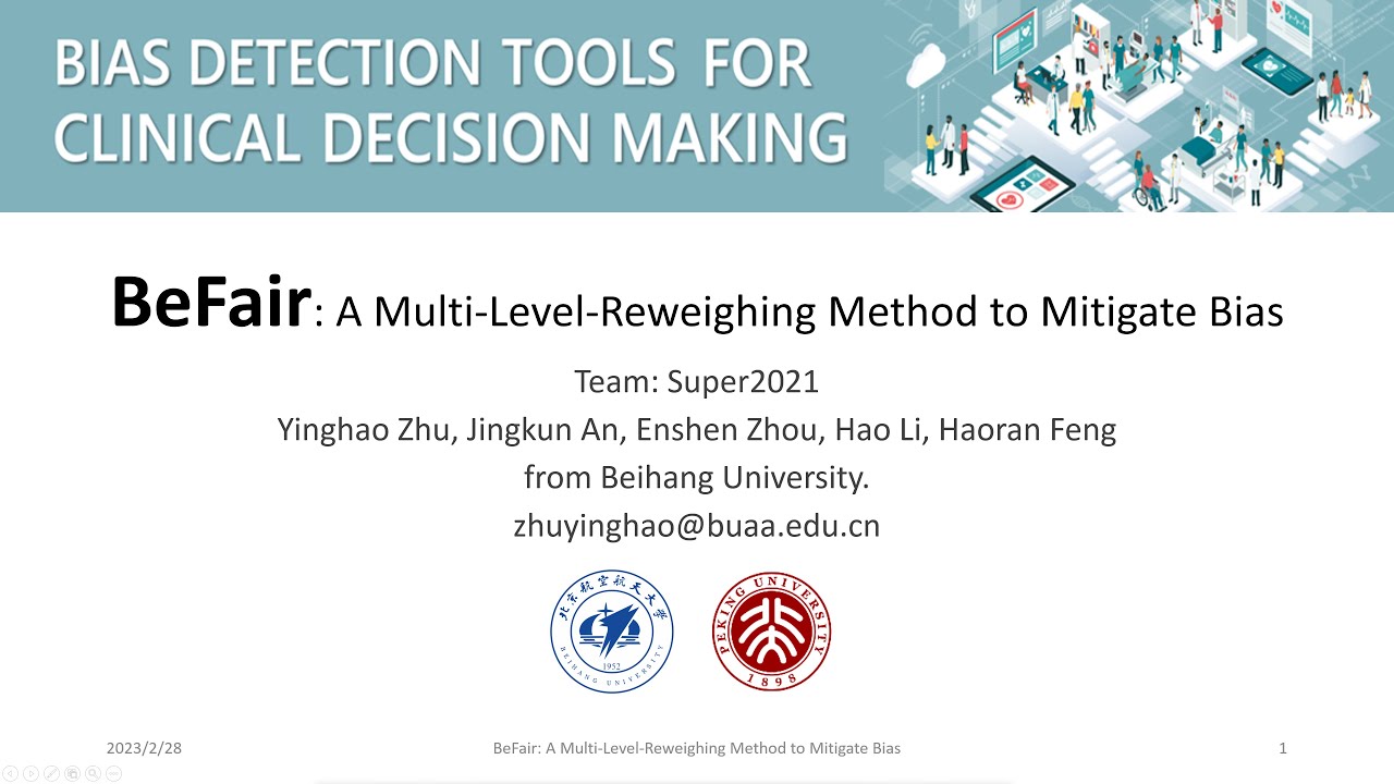 BeFair: A Multi-Level-Reweighing Method to Mitigate Bias for Healthcare ...