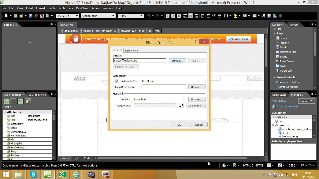 How to edit and publish Free Website Template? - YouTube