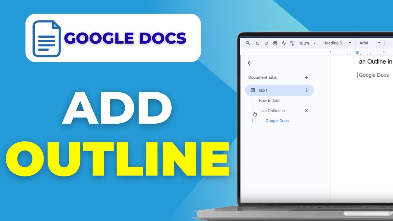 How To Add an Outline in Google Docs - YouTube
