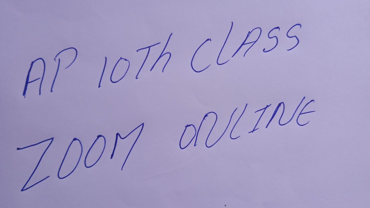 zoom online classes 10th - YouTube