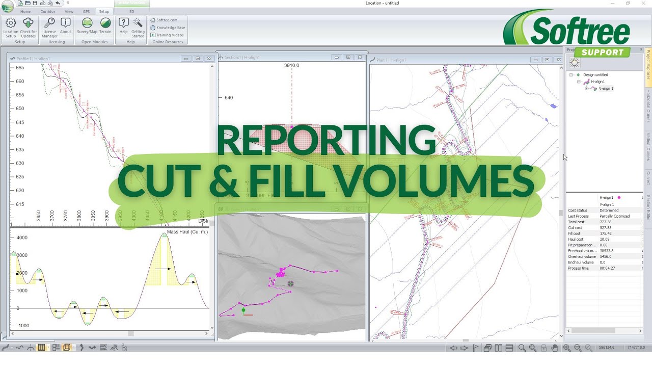 Reporting Cut and Fill Volumes - YouTube