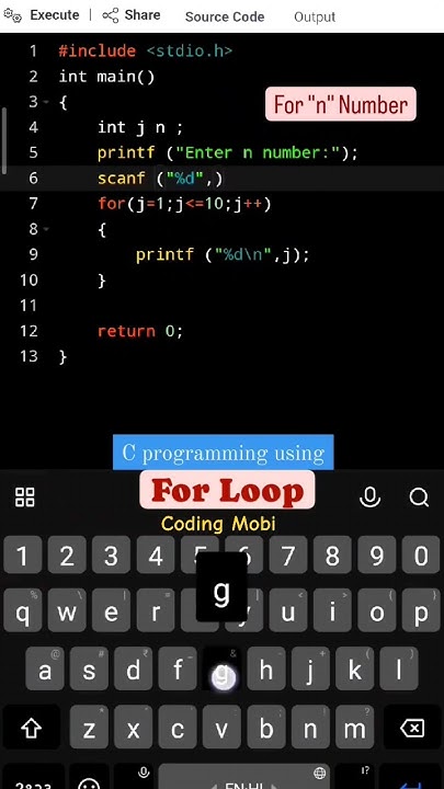 For Loop C Programming Clanguage Programming Coder Code Shorts