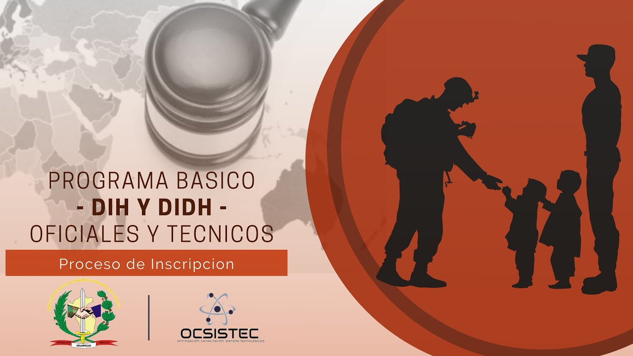 Proceso de inscripción para el curso básico DIH Y DDHH ⚖️⏳👇🏻👇🏻 - YouTube