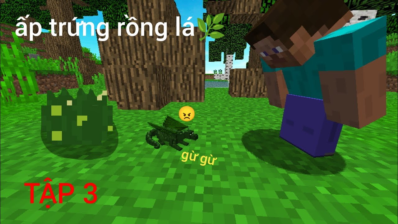 TRỞ THÀNH KỴ SĨ RỒNG TRONG MINECRAFT "TẬP 3 | Ấp trứng rồng lá 🌿 và ...