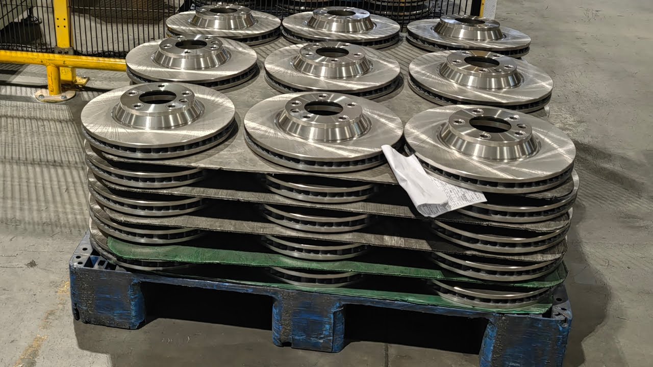 brake discs production line—sensitive brake - YouTube
