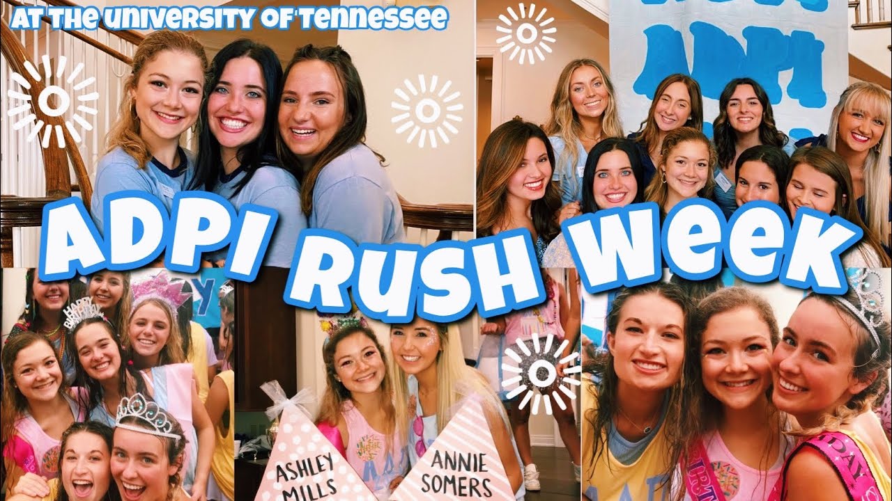 ADPi Sorority Rush Week || University of Tennessee Knoxville - YouTube