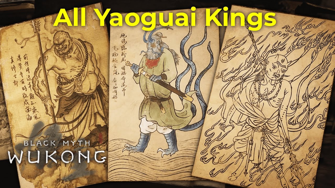 Black Myth: Wukong All Yaoguai King Portraits in Journal. - YouTube