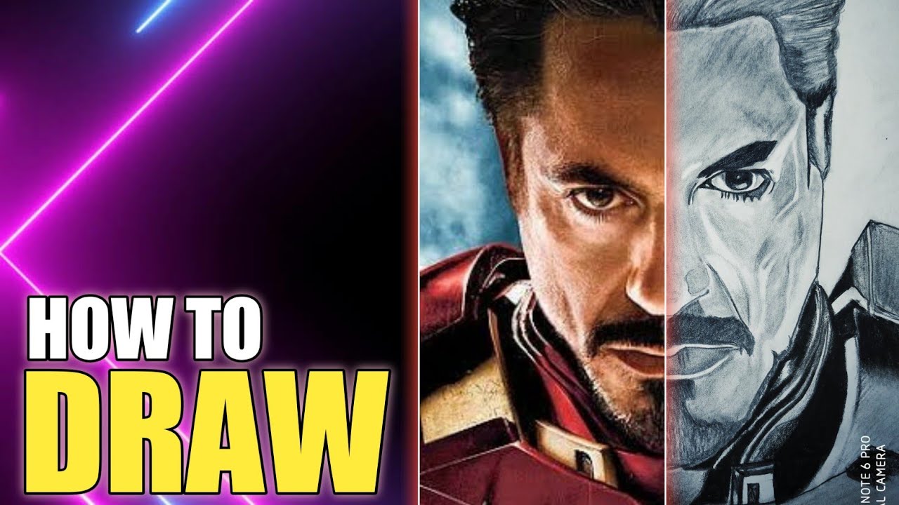 How to drawTony stark drawing || iron man drawing || #apicart - YouTube