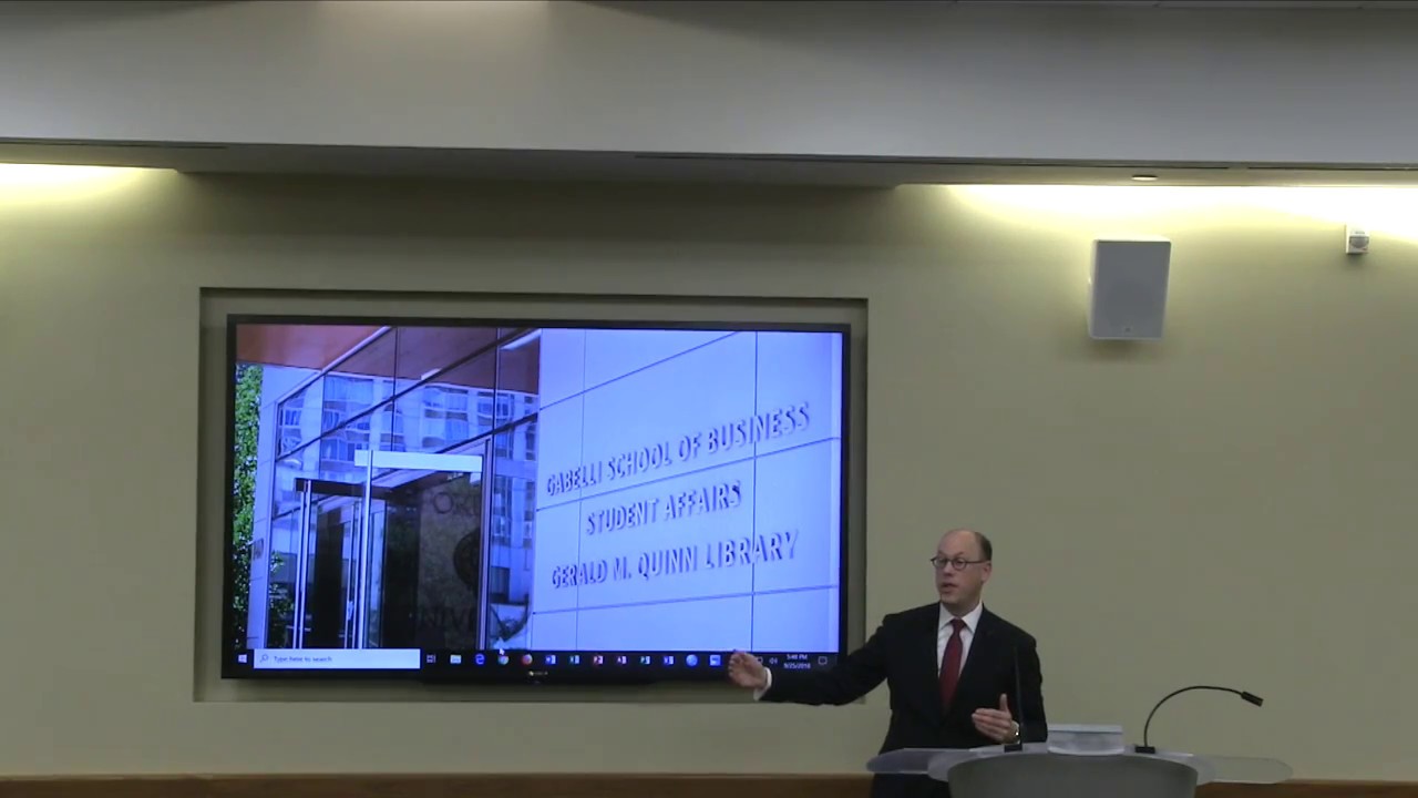 Gabelli School Speaker Series with Matt Gold, Former Deputy Assistant U ...