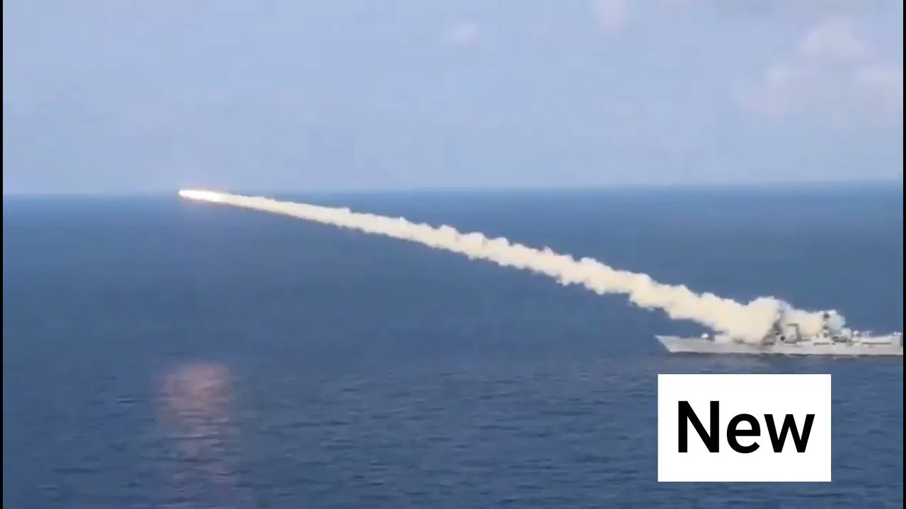 BrahMos firing by destroyer from an upgraded modular launcher. *navy # ...