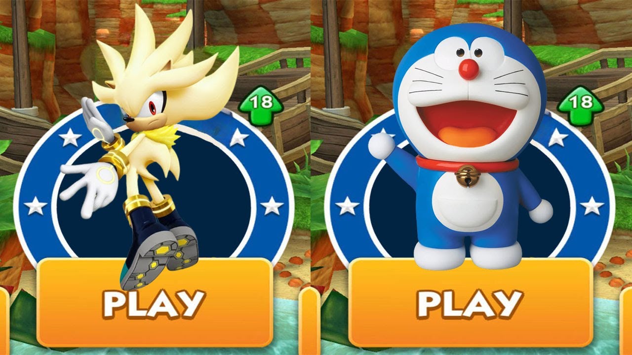 Sonic Dash vs Doraemon Run - Super Silver vs All Bosses Dr.Eggman ...