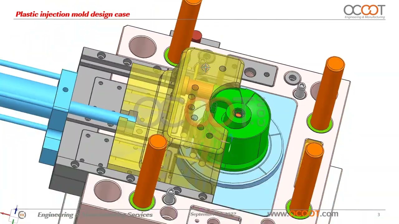 Plastic injection mold design case by ocoot.com - YouTube