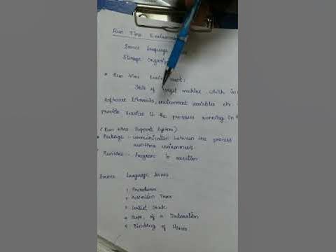 Compiler Design(CS304) Runtime Environment - YouTube