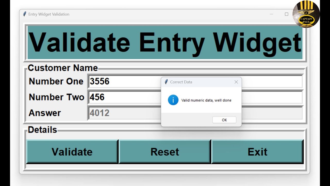 How To Create A Number Only Entry Widget With Tkinker In Python Youtube 8728