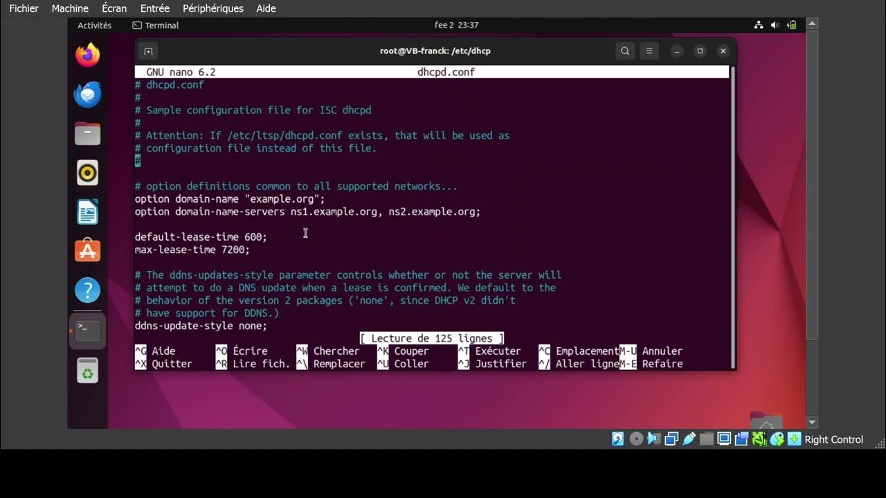 CONFIGURATION DHCP SUR UBUNTU 22.04 - YouTube