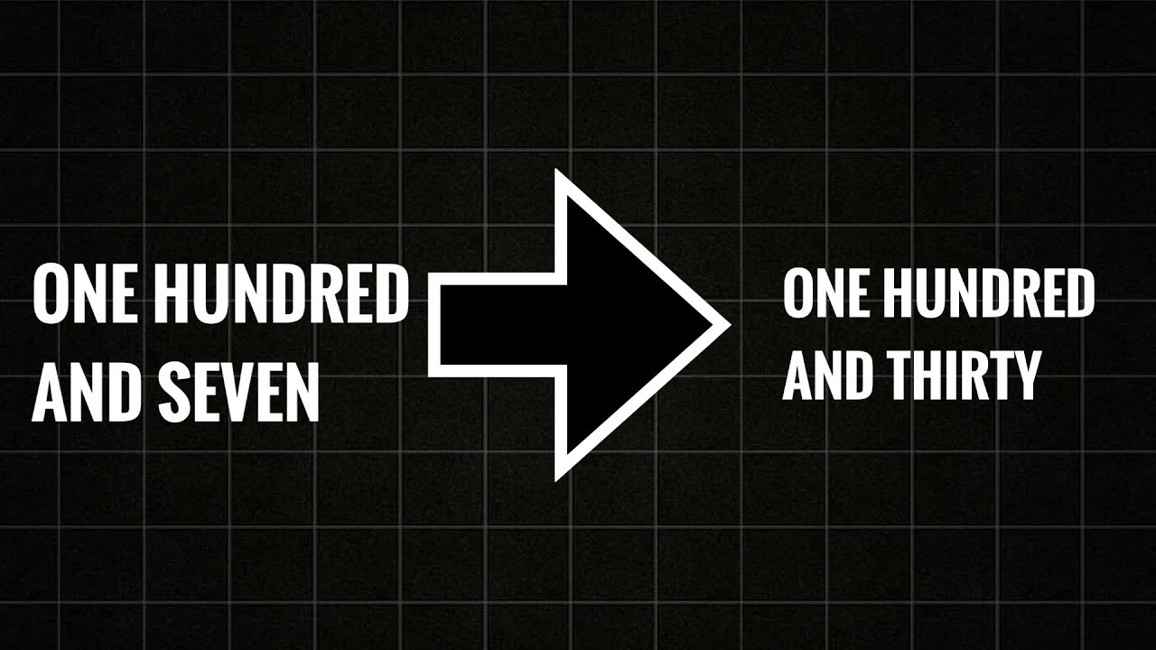 How to Pronounce the Numbers ‘One Hundred And Seven to One Hundred And ...