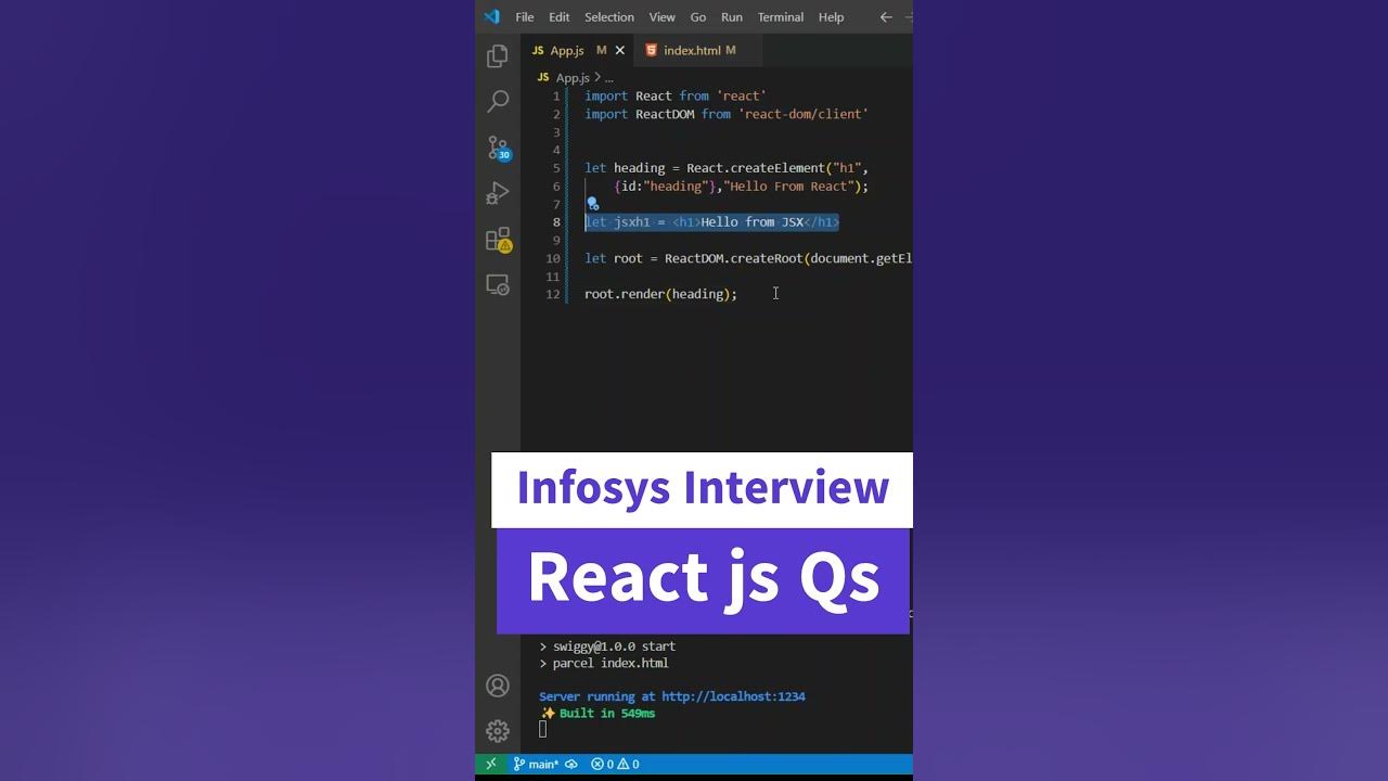 React Js Interview Question Reactjs Coding Infosys Interviewquestions Youtube