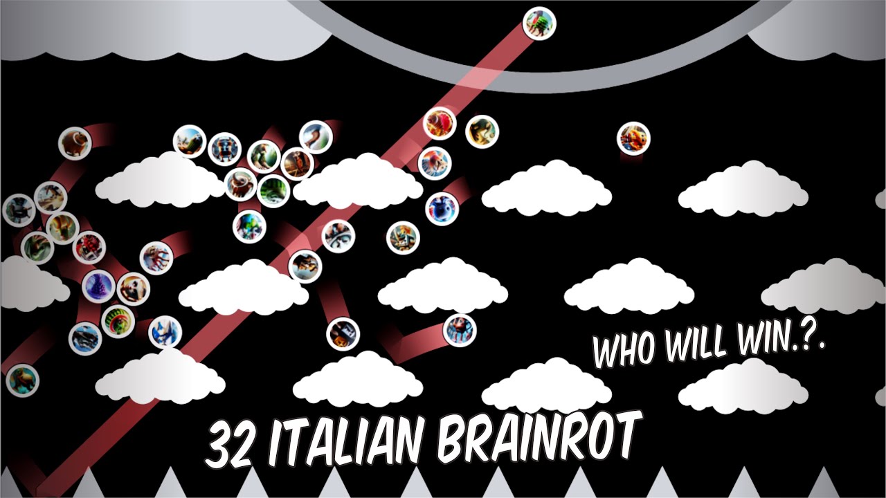 All Italian Brainrot Race Marble Race in Algodoo #5 - YouTube