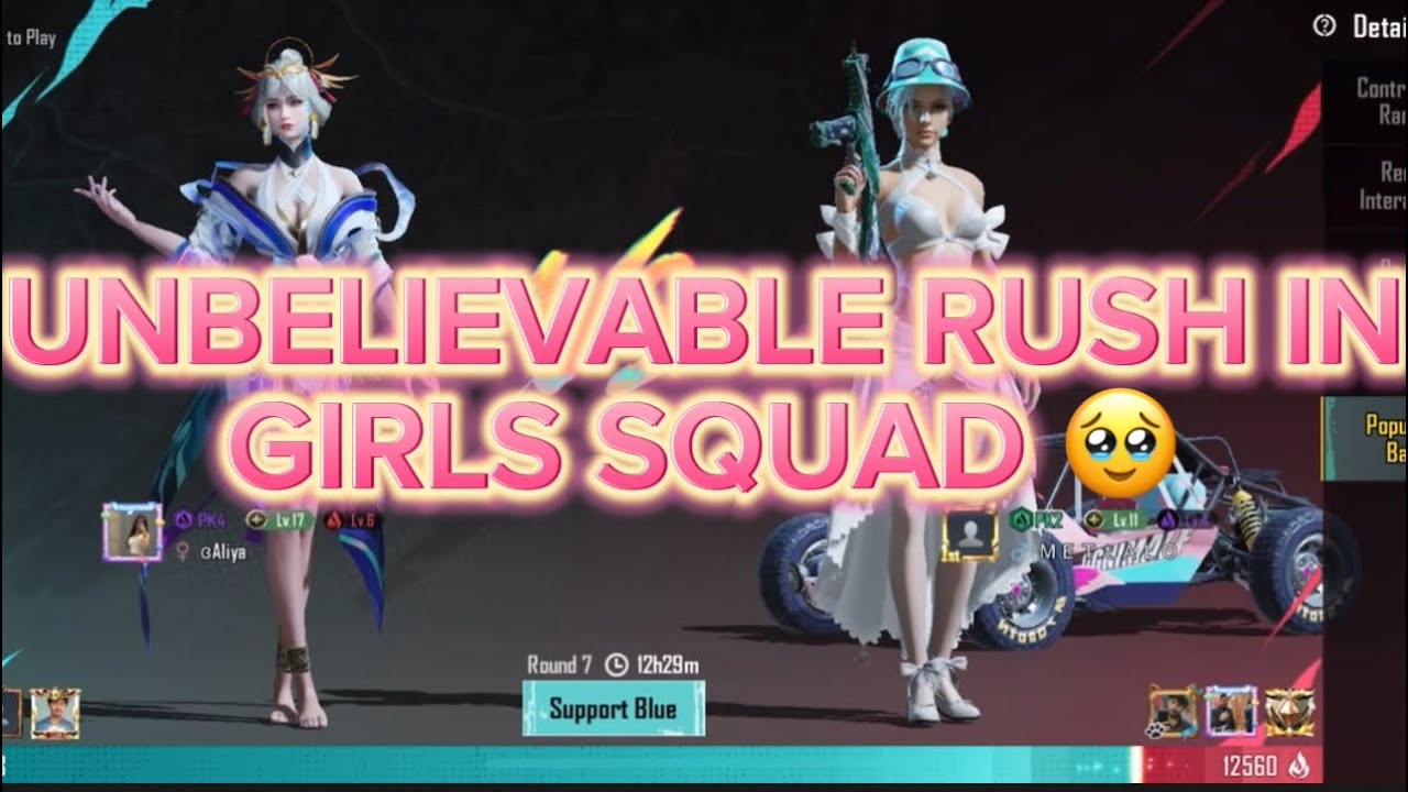 Full Squad Rush In Girls🥹Squad | PLAYING BGMI | UNBELIEVABLE DEFENCE ...
