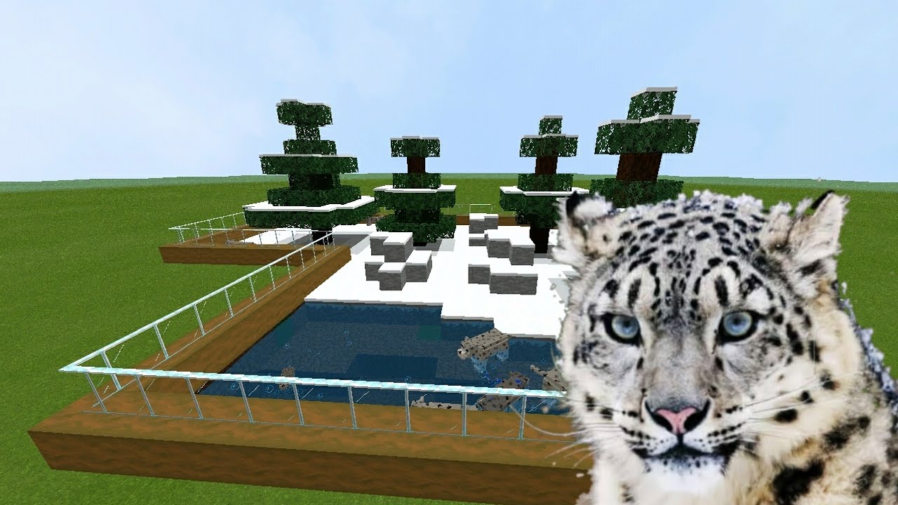 How To Make a Snow Leopard Farm in Minecraft PE - YouTube