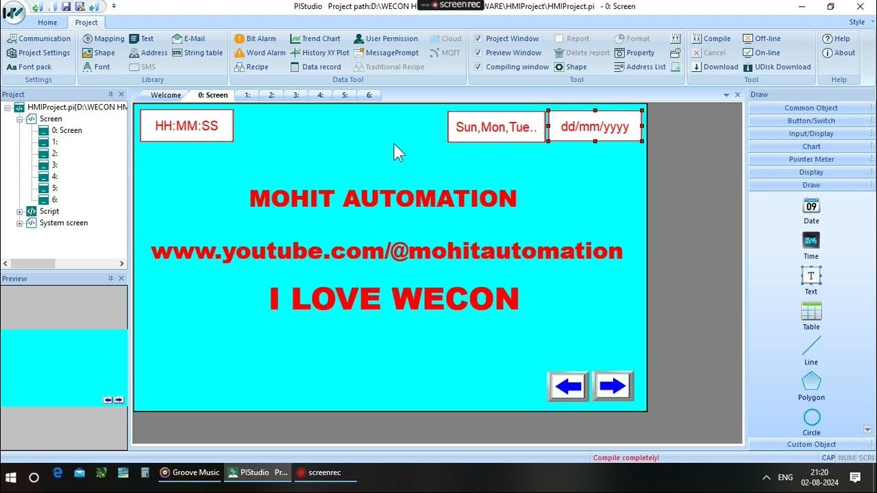 Wecon HMI Programming - YouTube