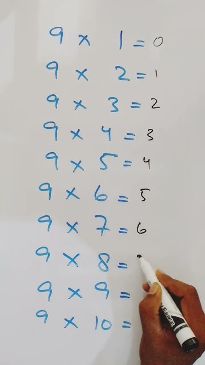 🧮 Quick Math Tip: Master the 9 Times Table with This Simple Trick! Learn Fast Way to Multiply by ...