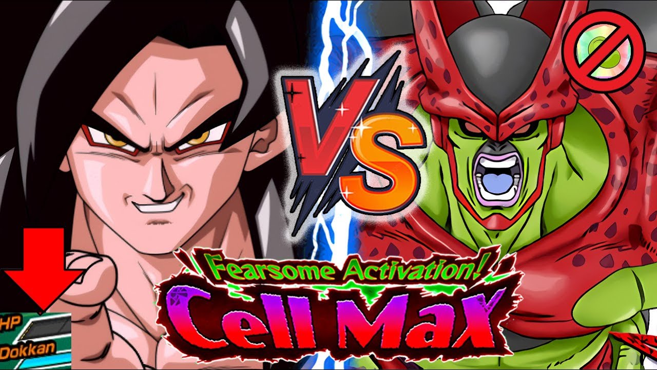 LR FULL POWER SSJ4 GOKU VS CELL MAX (NO ITEMS) Dragon Ball Z Dokkan ...