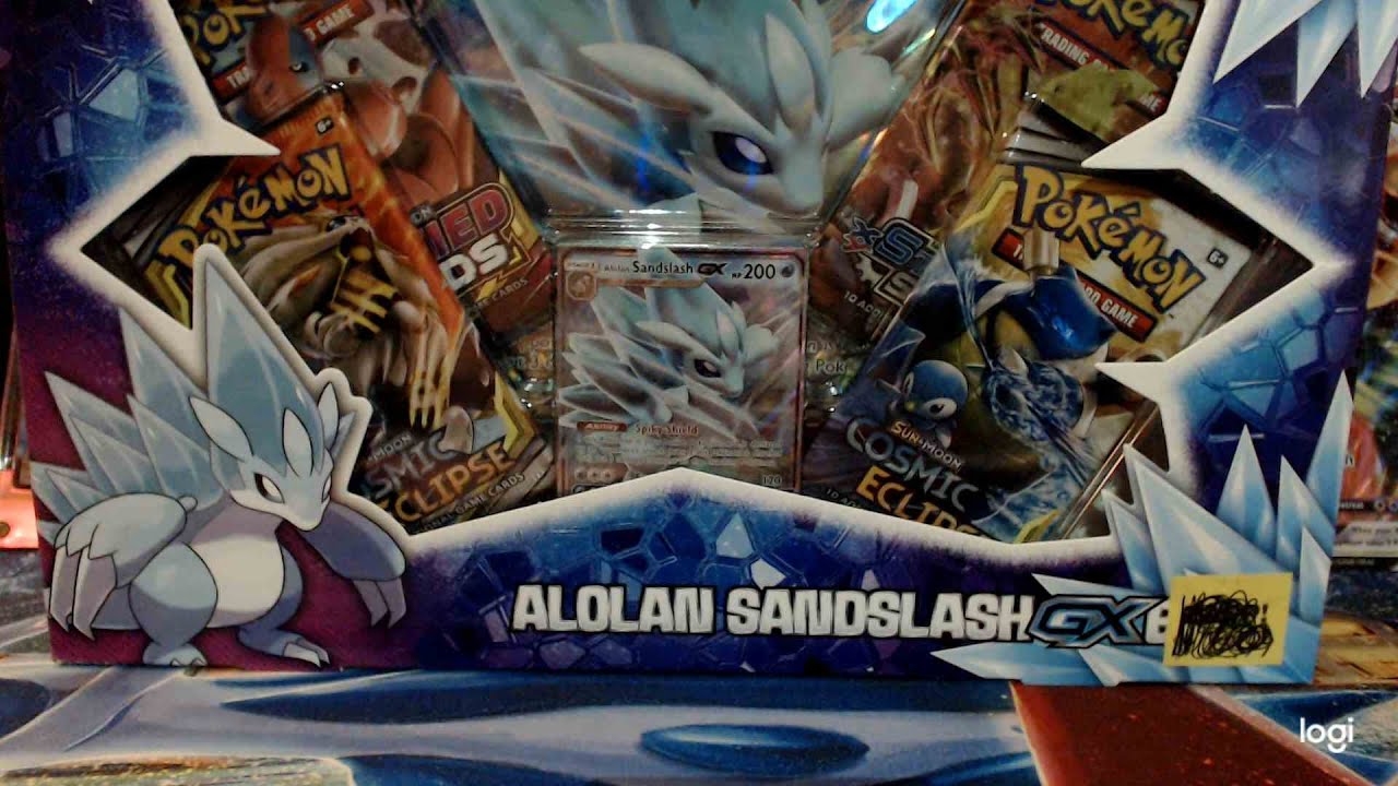 Alolan Sandslash Gx Box Opening - YouTube