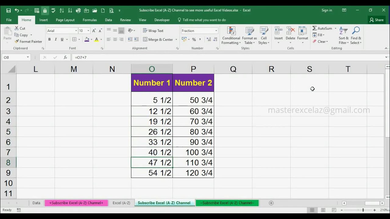 How To Change Number To Fraction Number Format In MS Excel 2016 YouTube