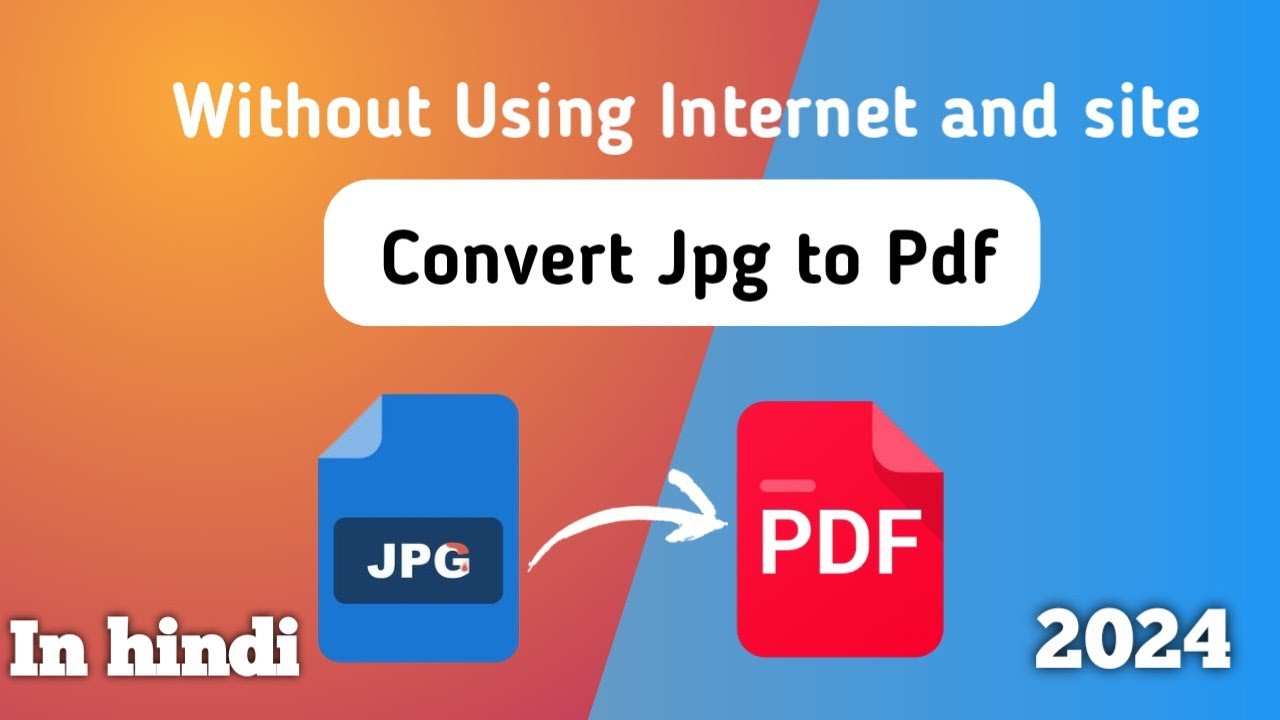 How To Convert Jpg To Pdf Without Internet | Jpg Se Pdf Me Bina ...