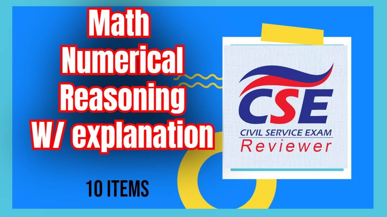 Civil Service Exam reviewer| Numerical Reasoning - YouTube