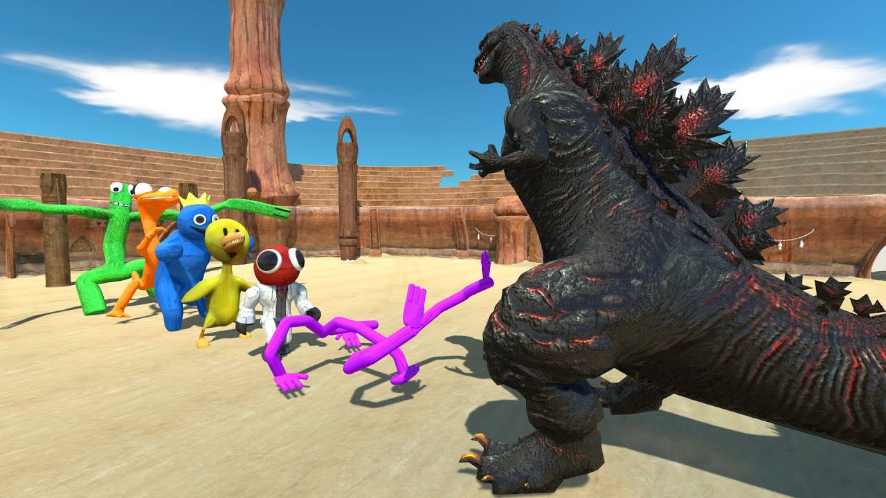 Shin Godzilla Fight All Rainbow Friends - Animal Revolt Battle ...