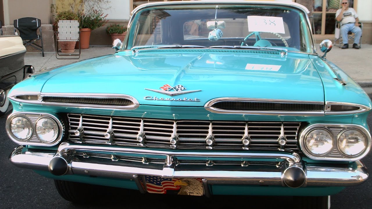 1959 Chevy Impala Convertible TurqWht TheVillages121716 - YouTube