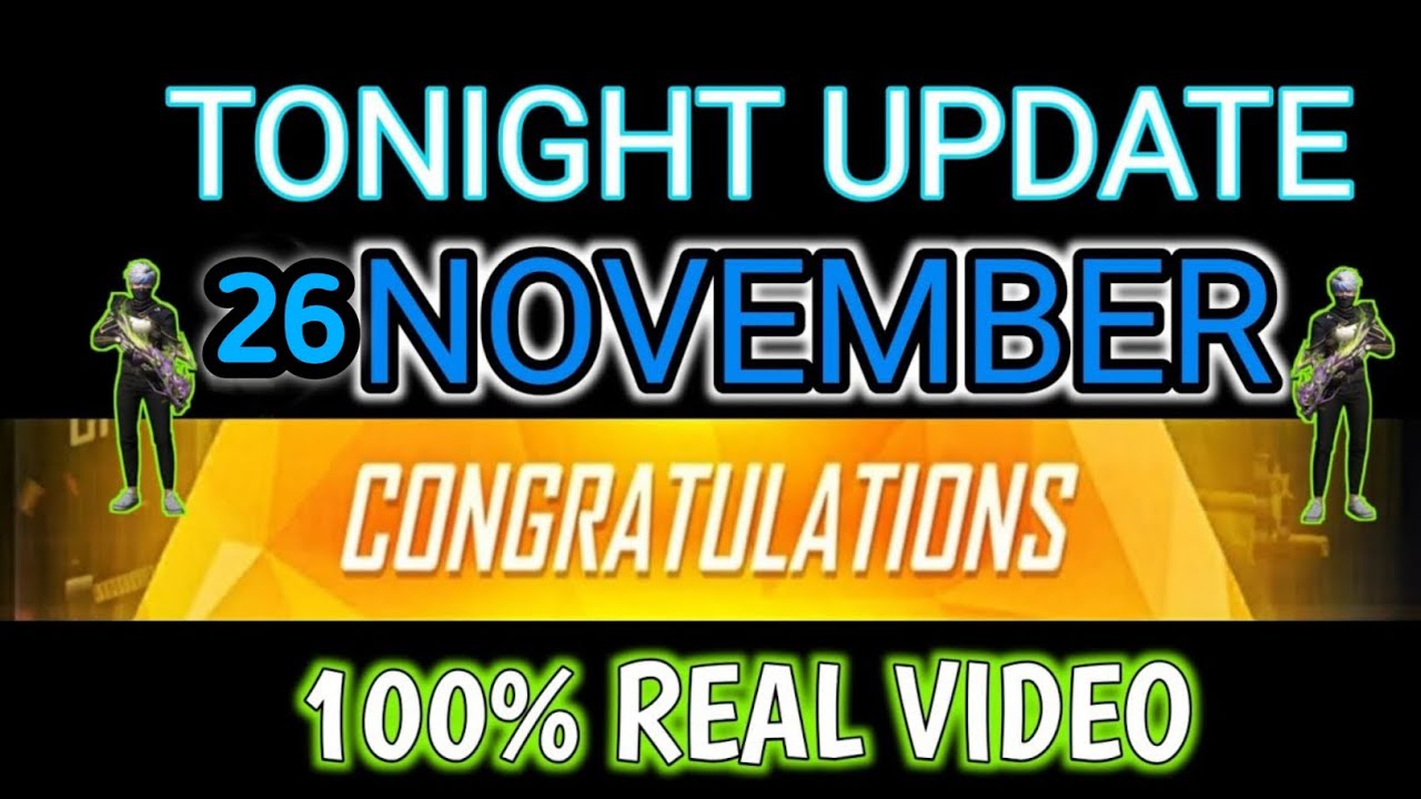 26 November Tonight Update Free Fire | FF Next Faded Wheel Event | FF ...