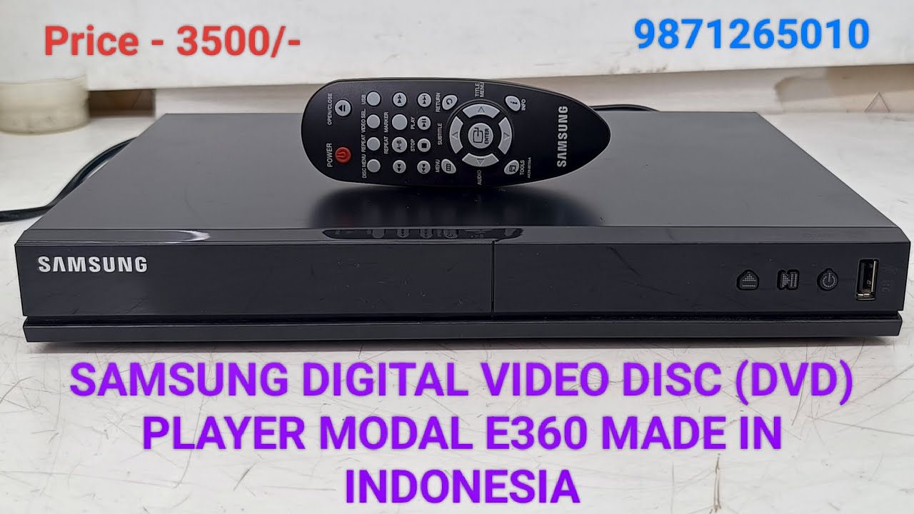 SAMSUNG DIGITAL VIDEO DISC PLAYER DVD E360 Price - 3500/- Only Contact ...