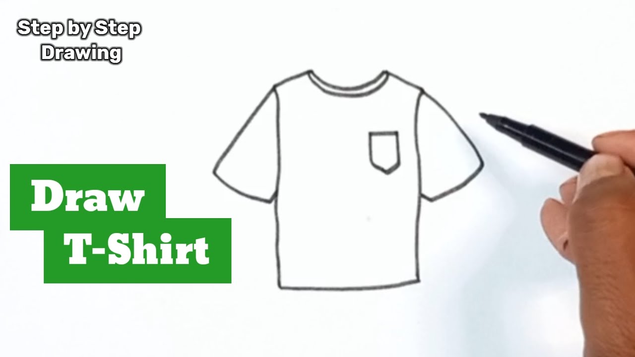 T-shirts step by step drawing | How to draw T-shirts easy - YouTube