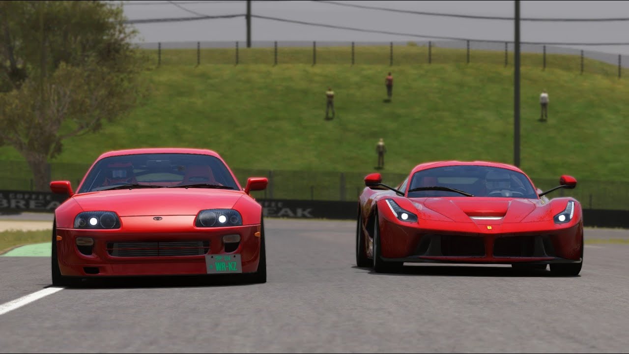Toyota Supra TRD @986bhp vs Ferrari LaFerrari @963bhp at Bathurst - YouTube