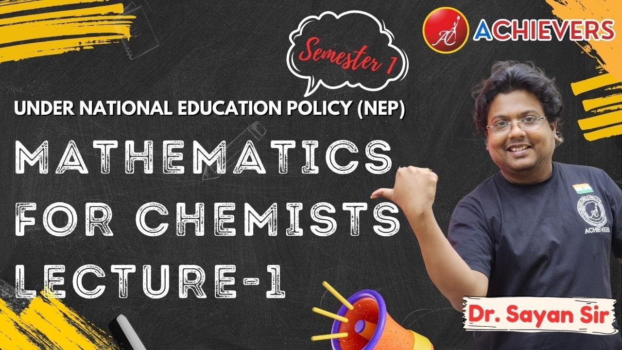 Mathematics for Chemists Lecture 1 - YouTube