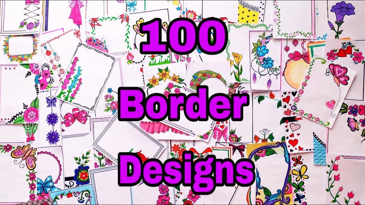 100 Border Design Idea/Amazing Border Design/100 Border Design ...