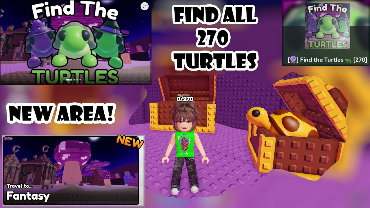 Find Them All!!! "Find The Turtles (270)" Roblox. With Timestamps ...