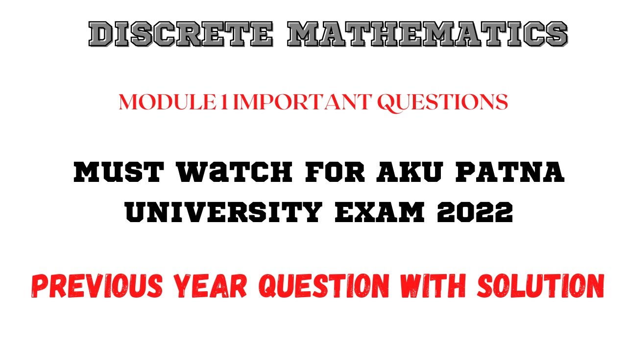Discrete Mathematics Important Topics Set Relation Functions Discrete Mathematics Important Topics Set Relation Functions