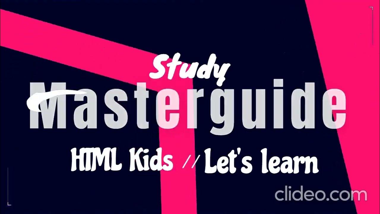 HTML Kids: Introduction to HTML | Lesson 1 - YouTube