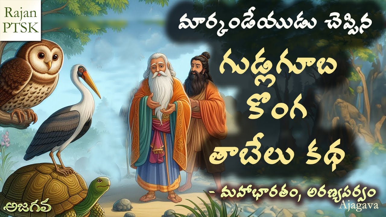 మార్కండేయుడు చెప్పిన గుడ్లగూబ, కొంగ, తాబేలు కథ | Mahabharatam Stories ...