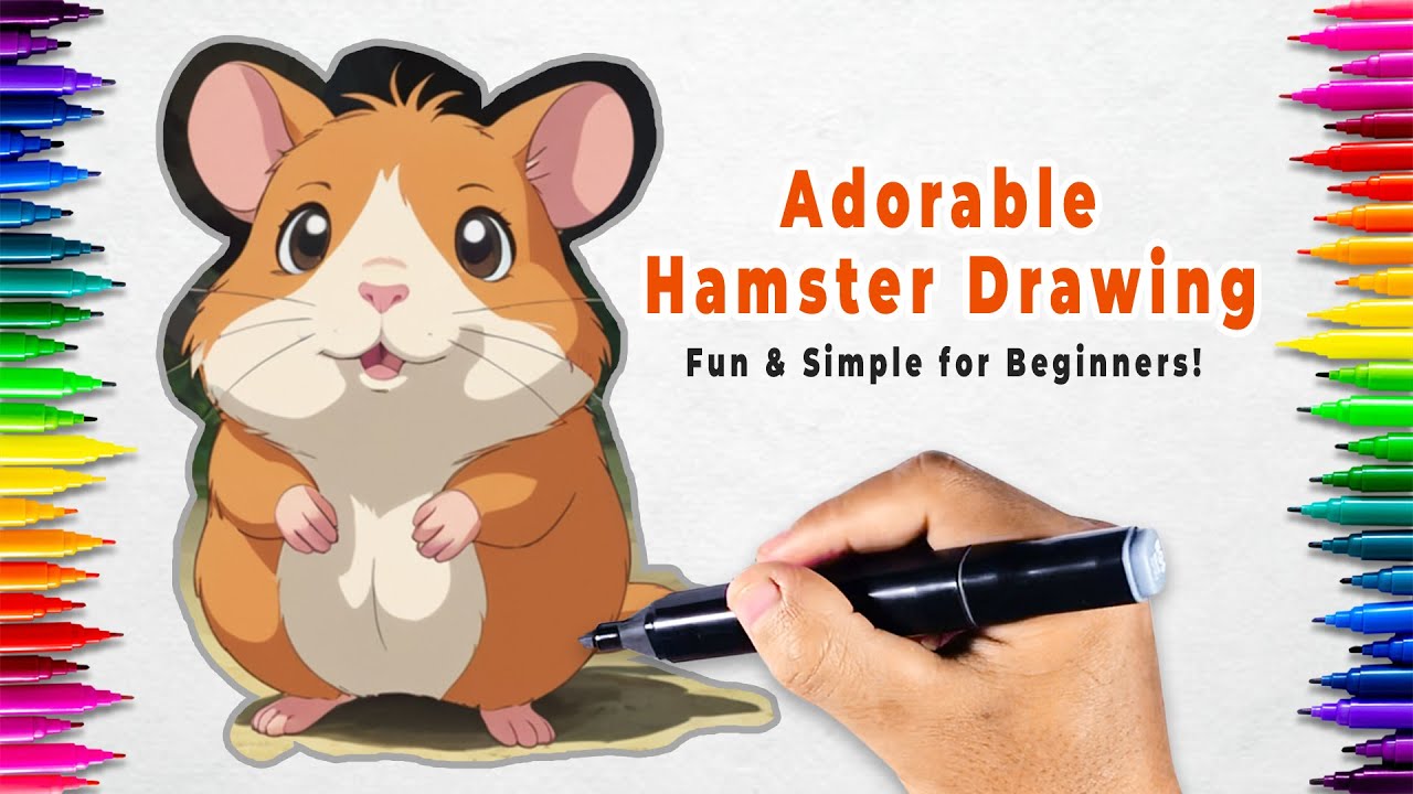 Cute Cartoon Hamster 🐹 Drawing - Fun & Simple for Beginners! # ...
